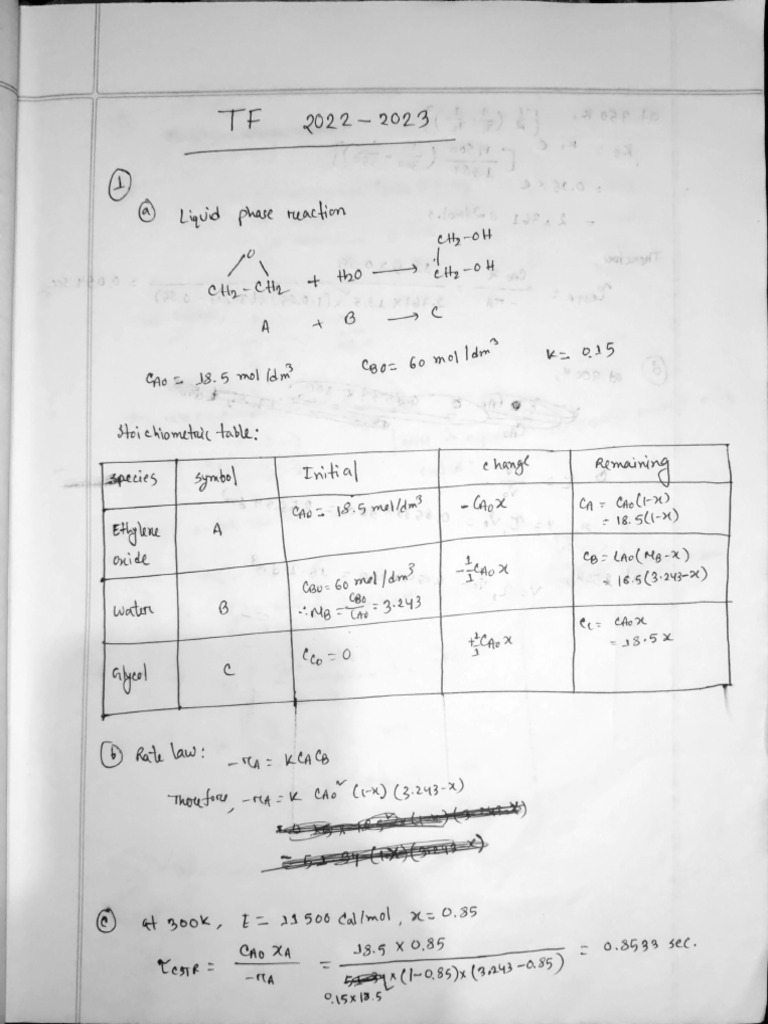 Reaction TF Solve by Srabon | PDF