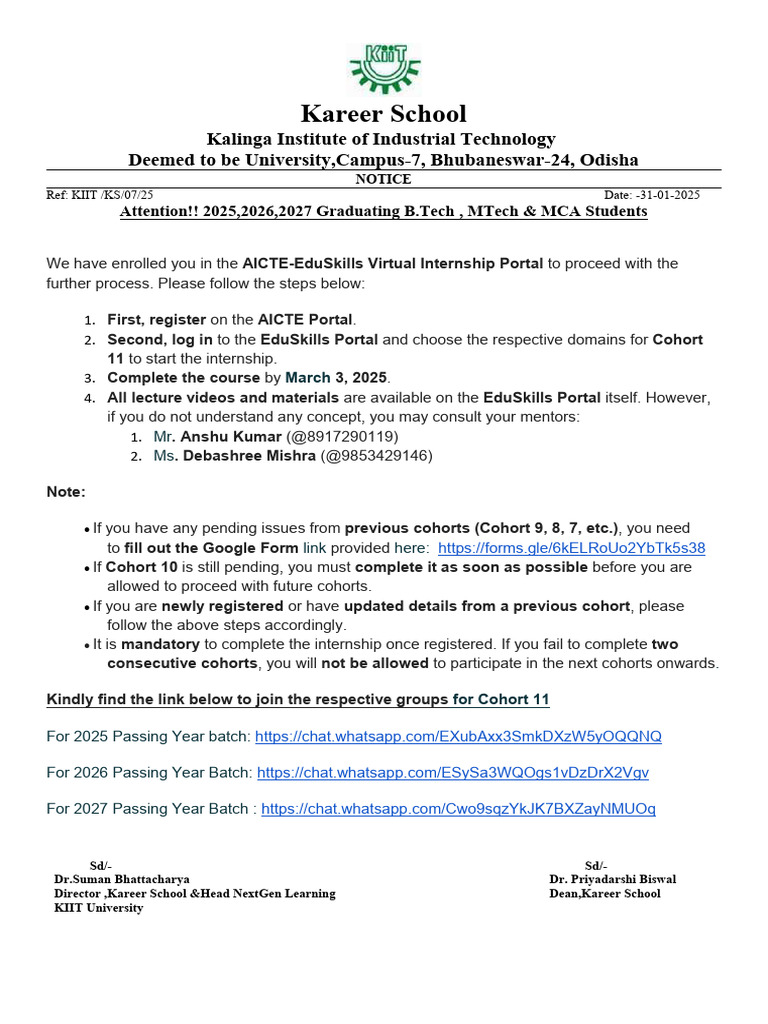 AICTE-EduSkills Virtual Internship Cohort 11 - Registration ...
