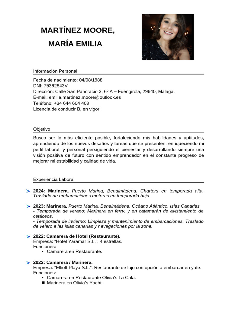 2024 CV Comercial Emilia Martinez Moore NOV2024 | PDF