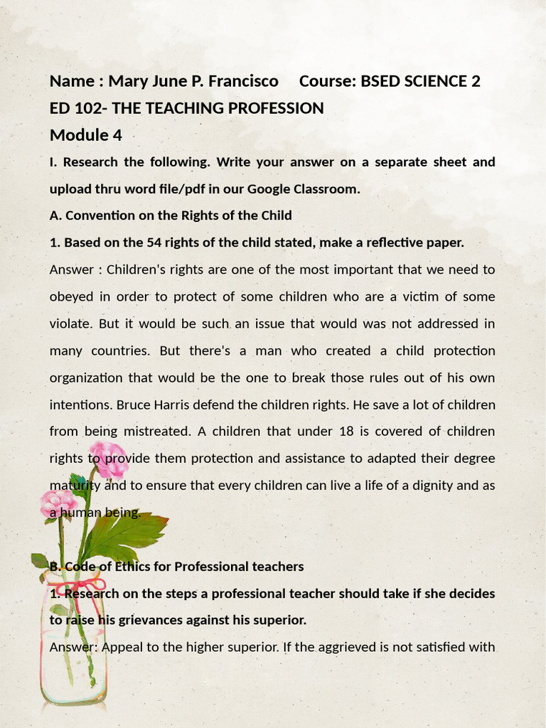 Ed 102 - Module 4-Wps Office | PDF | Teachers