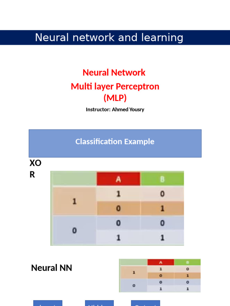 Neural Networks: MLP and Activation Functions | PDF