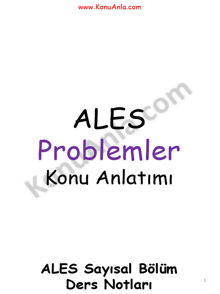 Problemler Ders Notu | PDF