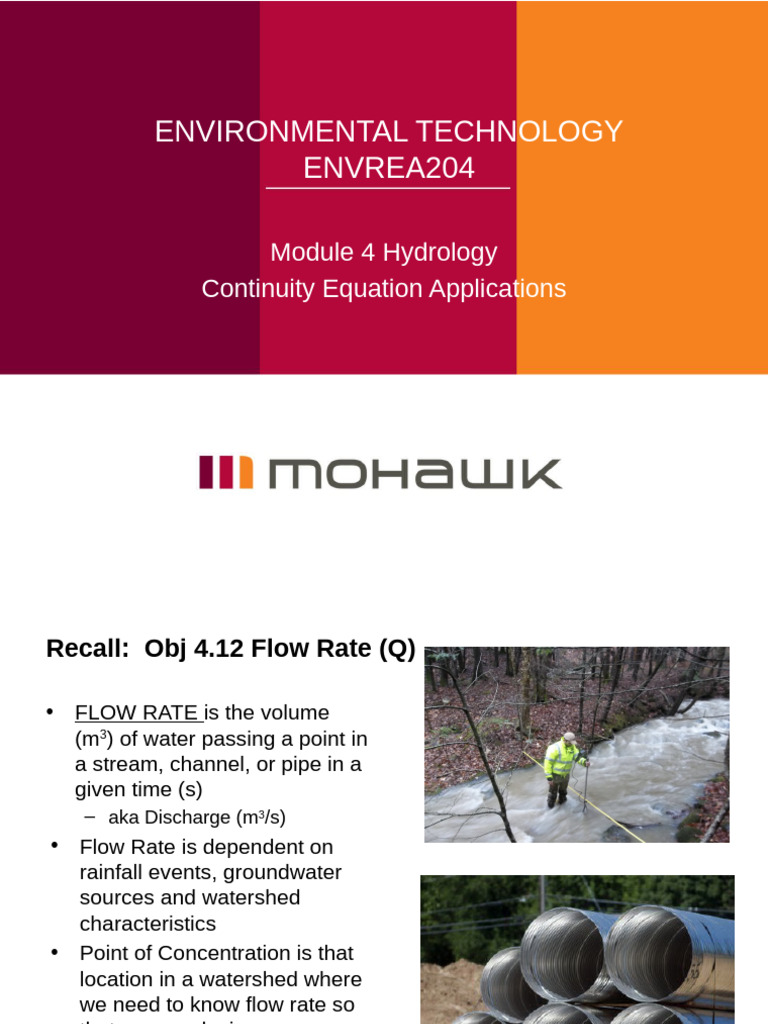Hydrology Continuity Equation Problems | PDF | Discharge (Hydrology ...