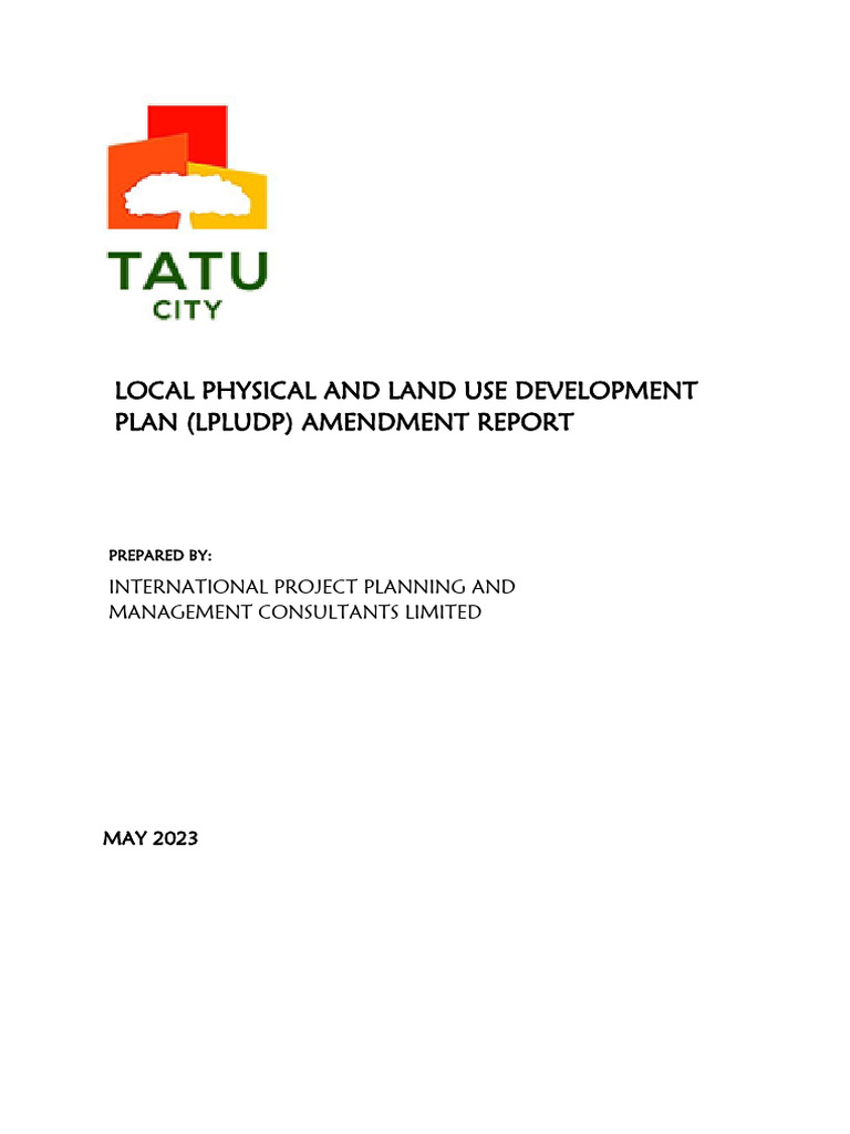 Tatu-City-Local-Physical-and-Land-Use-Development-Plan-Report | PDF ...