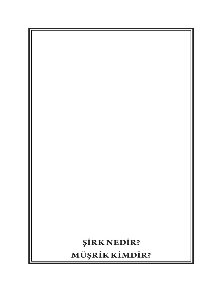 sirk_nedir_musrik_kimdir | PDF
