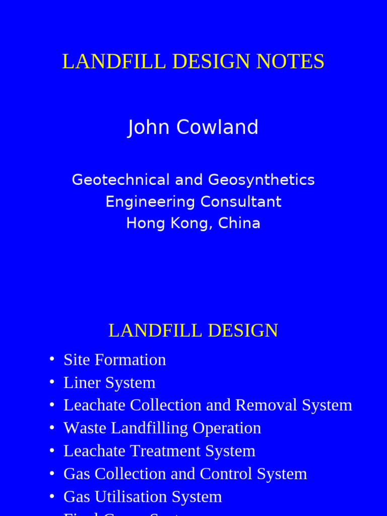 Landfill Design and Liner Systems Guide | PDF | Drainage | Materials