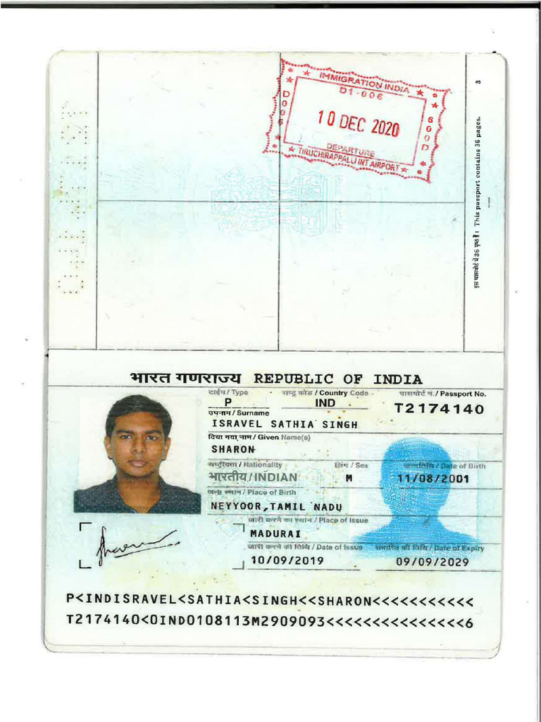 Biodata of Travel Document - Compressed | PDF