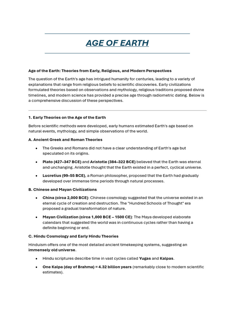 AGE OF EARTH | PDF