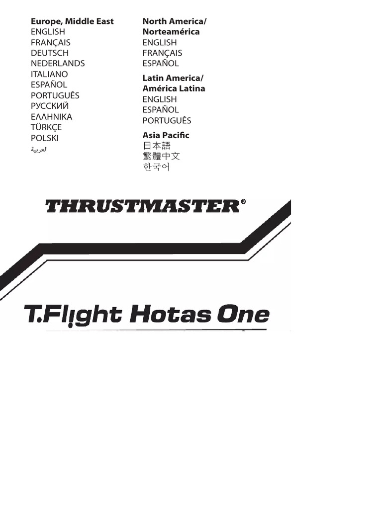 Thrustmaster T.flight Hotas One User Manual (English - 11 Pages) | PDF