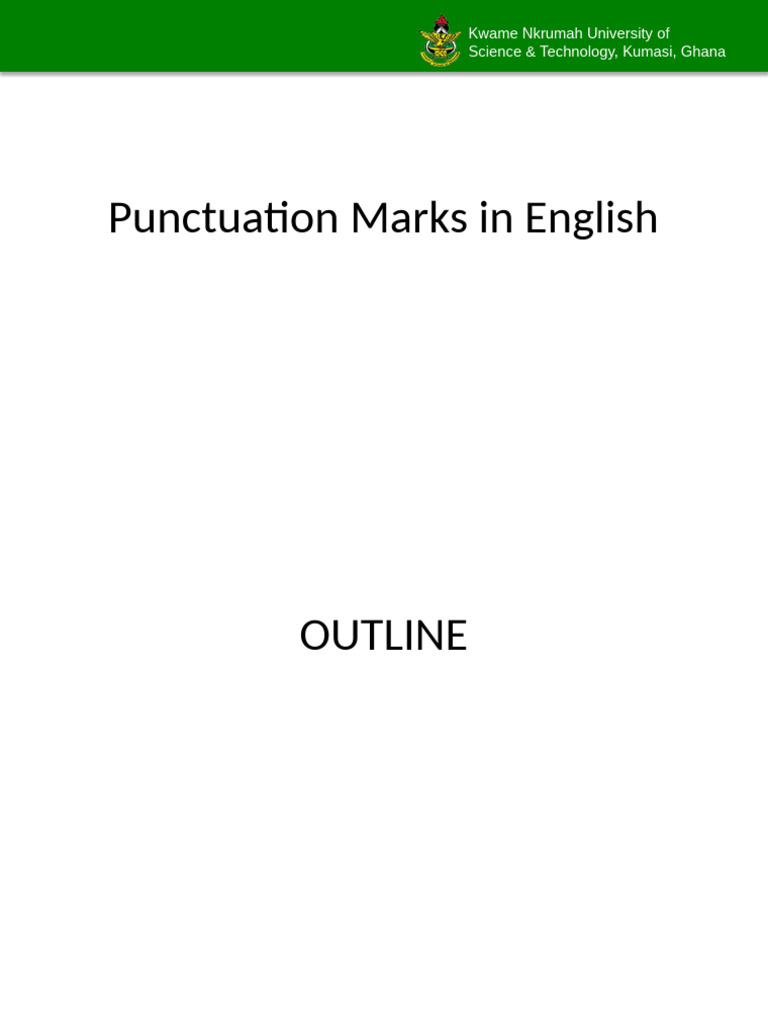 Final Punctuation in English Lecture Slides (1) | PDF | Punctuation | Comma