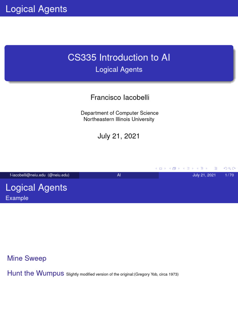 slides_kbAgents (1) | PDF | Logic | Mathematical Logic
