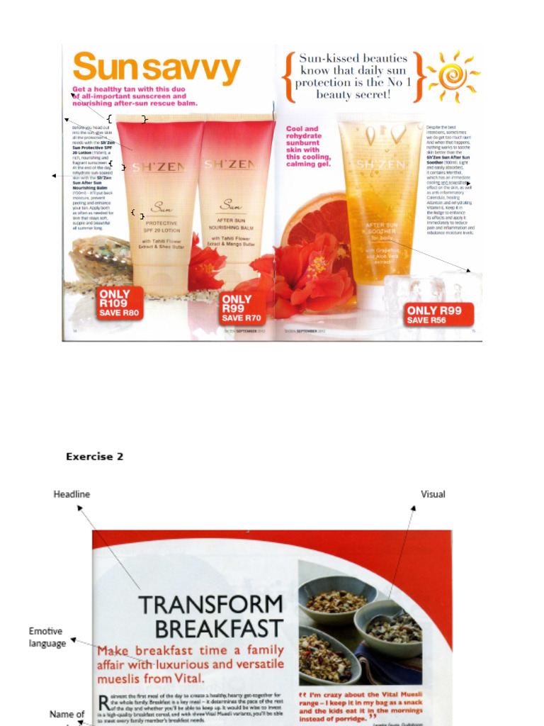 Advertising Elements Note MEMO | PDF
