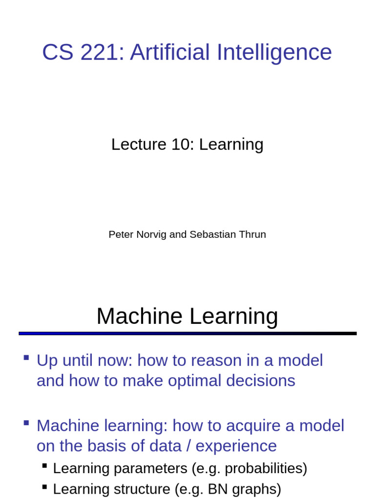 cs221-lecture10 | PDF | Machine Learning | Regression Analysis