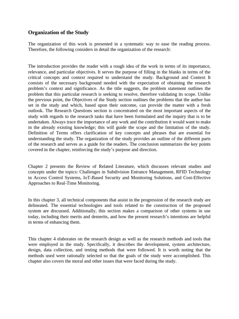 Organization of The Study | PDF | Cognition | Science