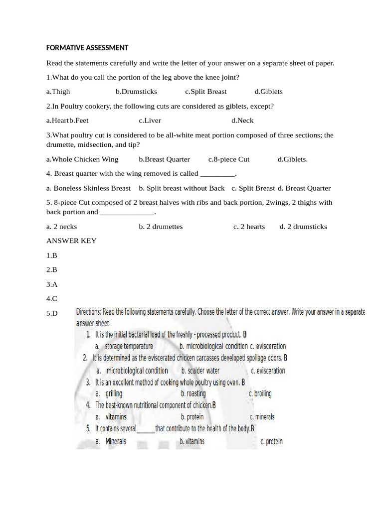 FORMATIVE ASSESSMENT | PDF