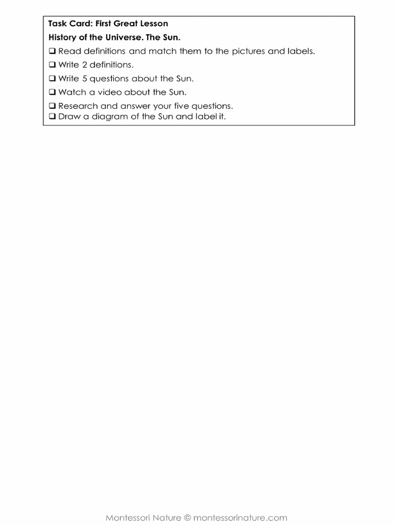 Coming of The Universe Student Task Cards | PDF