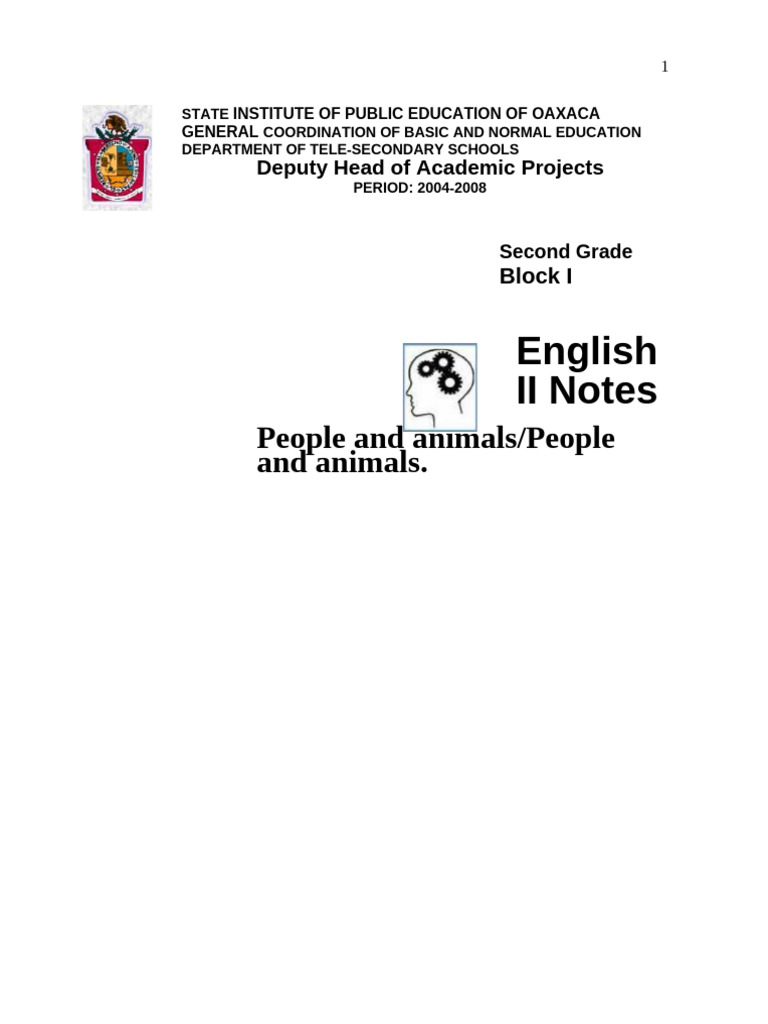 Second Grade Telesecundary Book Block I Translated | PDF | English Language