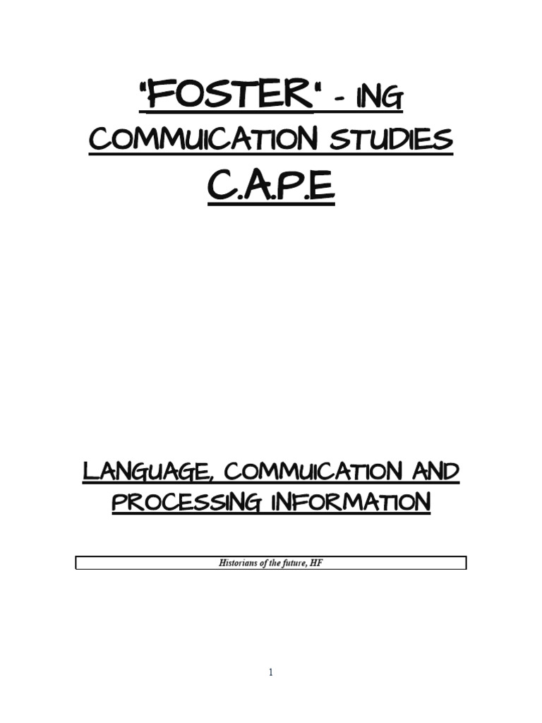 CAPE Communication Studies Exam Guide | PDF | Vitamin | Diet (Nutrition)