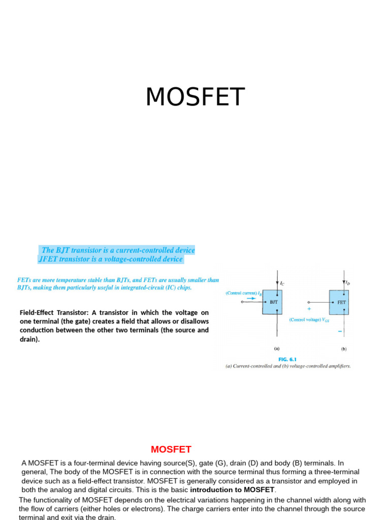 MOSFET[1] | PDF | Field Effect Transistor | Mosfet