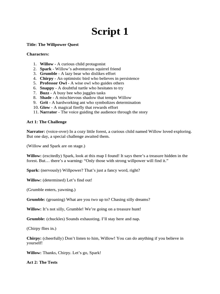 Script 1 Hem Virtues Willpower | PDF