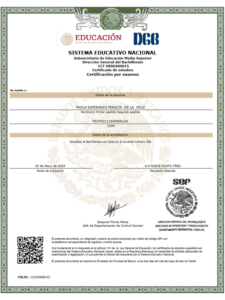 CERTIFICADO CENEVAL X (3) | PDF