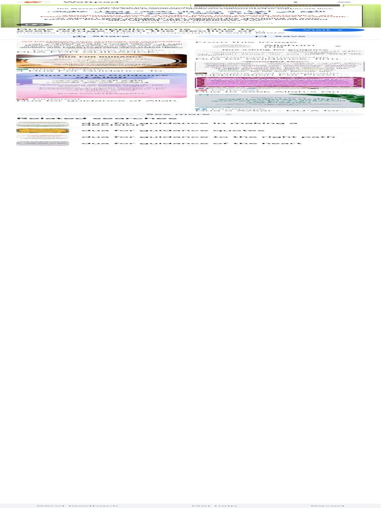 Dua To Ask Allah For Help and Guidance - Google Search | PDF