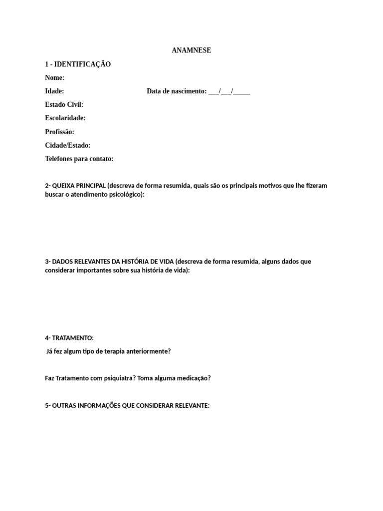 Anamnes e | PDF
