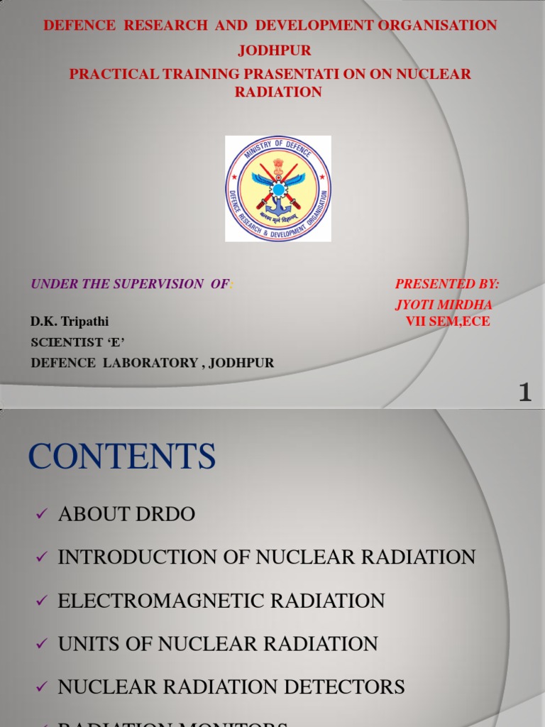 Presentation On Nuclear Radiation Measurement | PDF | Ionizing ...
