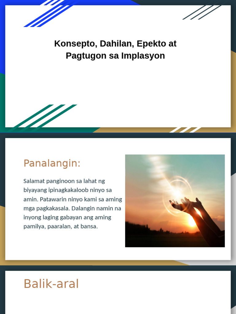 Konsepto Dahilan Epekto at Pagtugon sa Implasyon | PDF