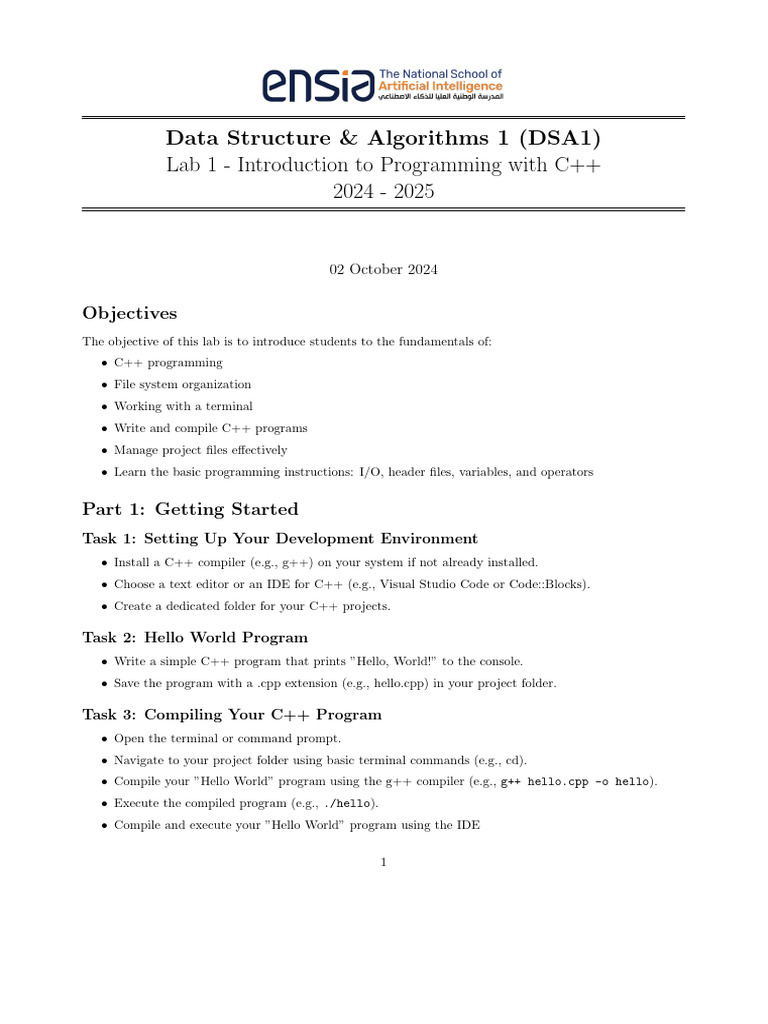 Lab1 Pdf Computer Program Programming 7610