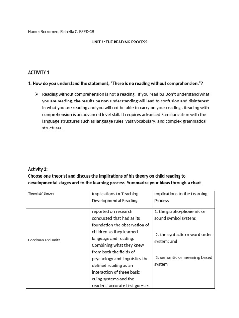 UNIT1 EED17 | PDF | Reading Comprehension | Semantics