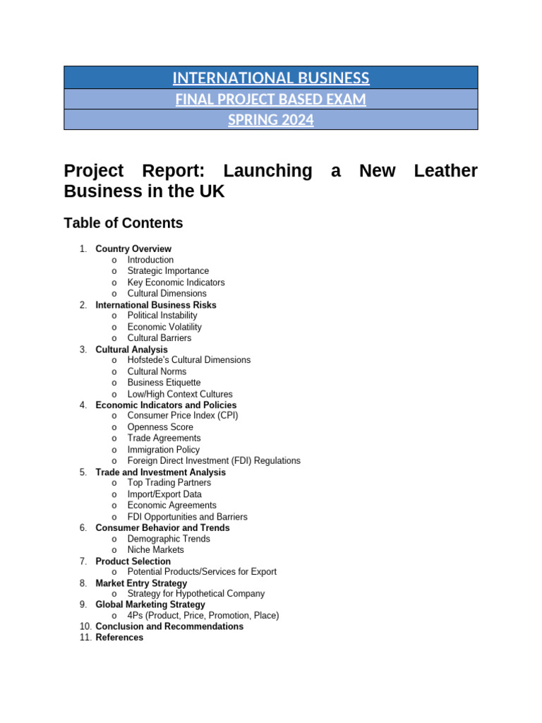 International Business-New Project | PDF | Marketing | Supply Chain