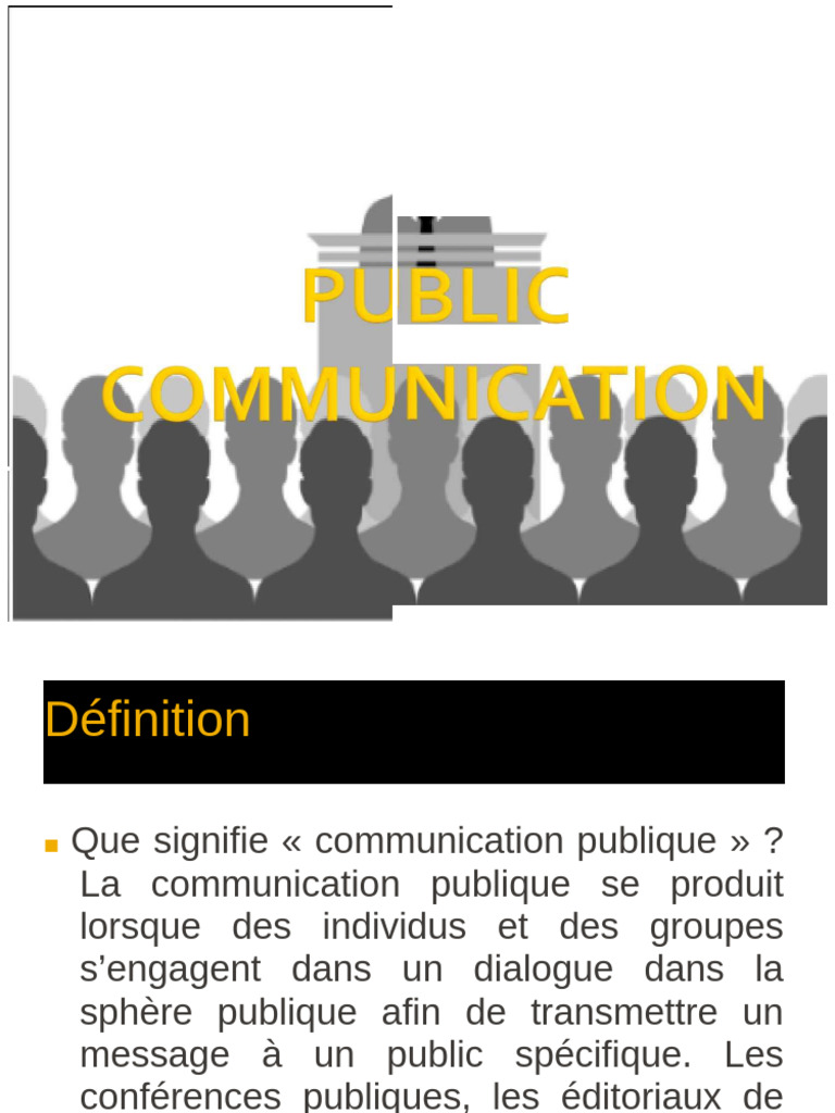 Définition de la communication publique | PDF | la communication ...