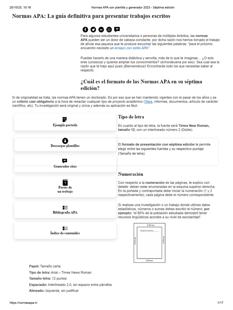 Normas APA Con Plantilla y Generador 2023 - Séptima Edición | PDF | Estilo apa | Microsoft Word
