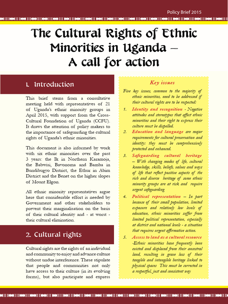Cultural Rights of Uganda's Ethnic Minorities | PDF | Minority Group ...