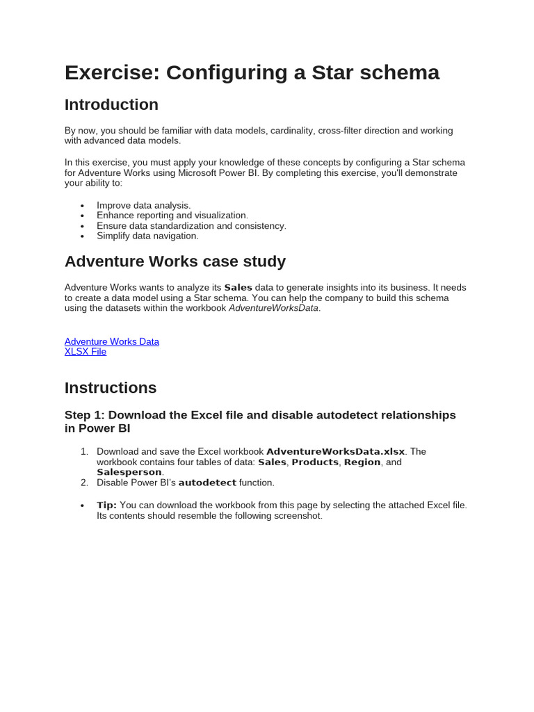 Configure Star Schema in Power BI | PDF | Microsoft Excel | Data