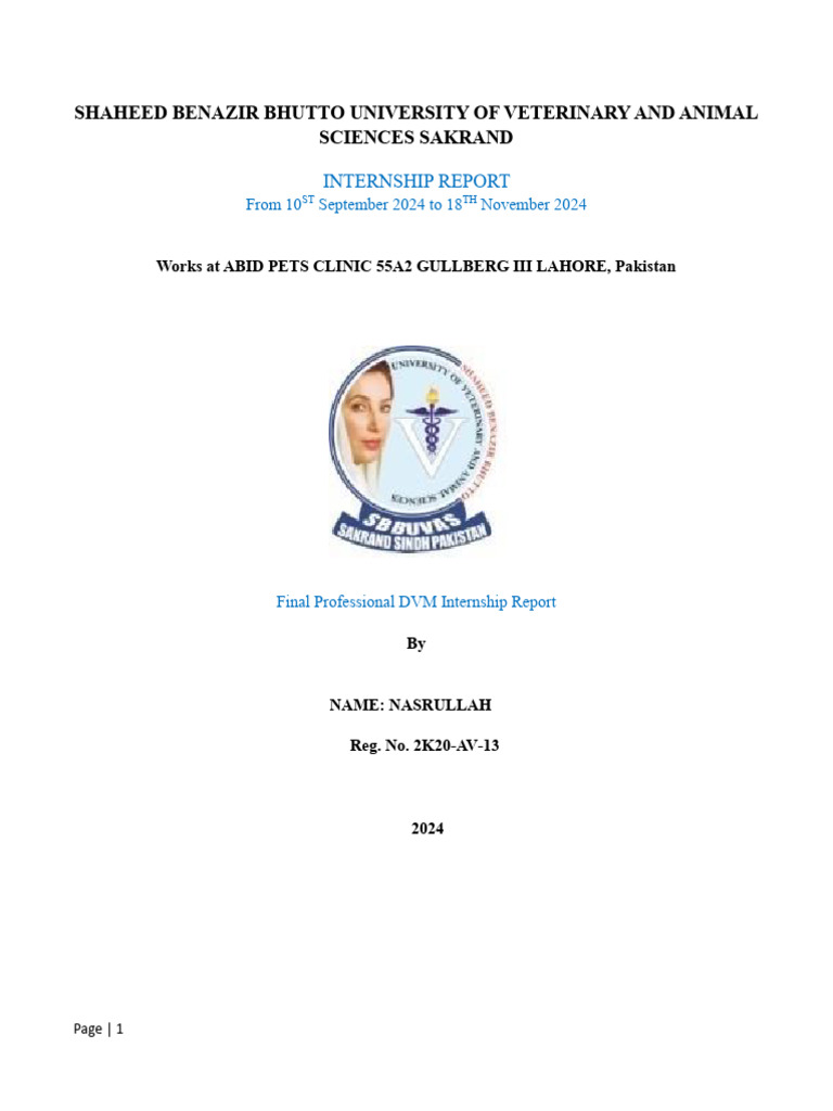 2k20-AV-13 (Final Year Internship Report) | PDF | Surgery | Clinical ...