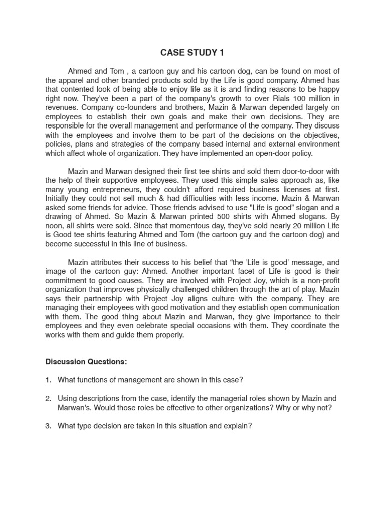 Case Study 1 | PDF | Policy | Motivation