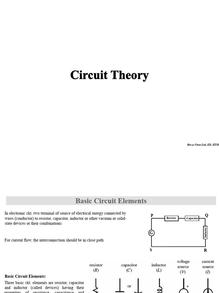 Basic Circuit Elements Overview | PDF | Inductor | Inductance