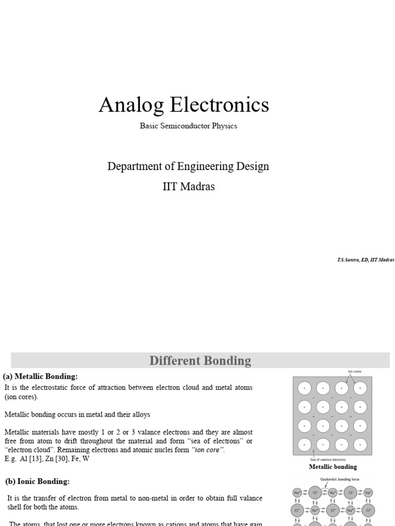 Interatomic Bonding and Semiconductors | PDF | P–N Junction ...