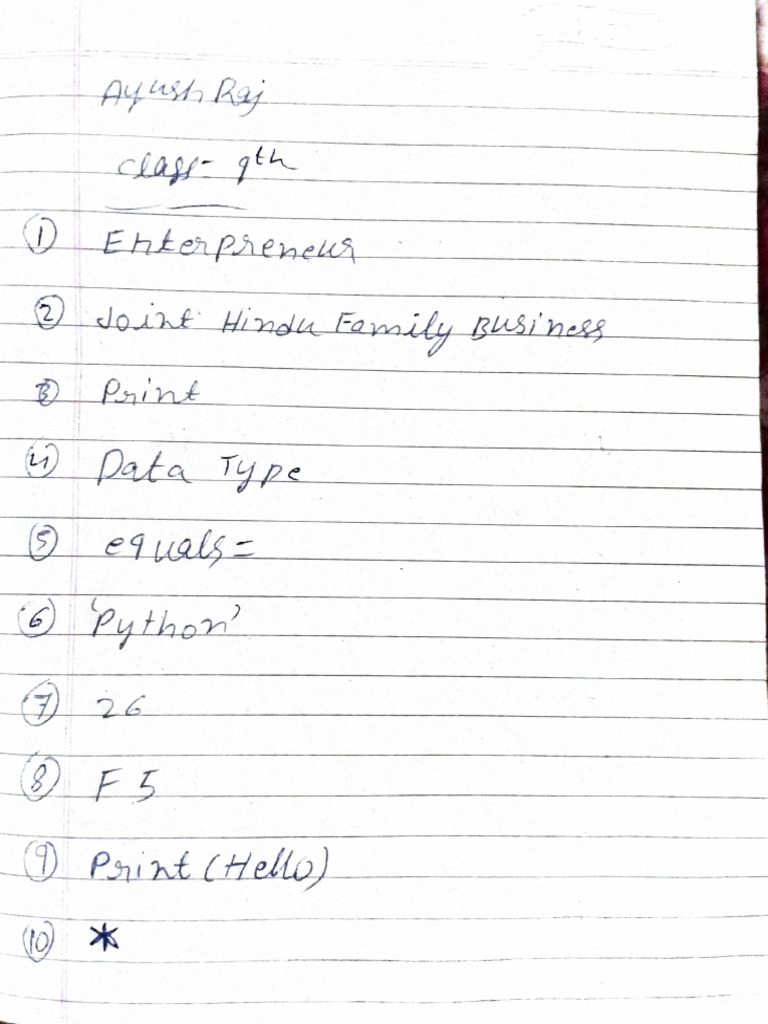 Ayush Raj Class 9. | PDF