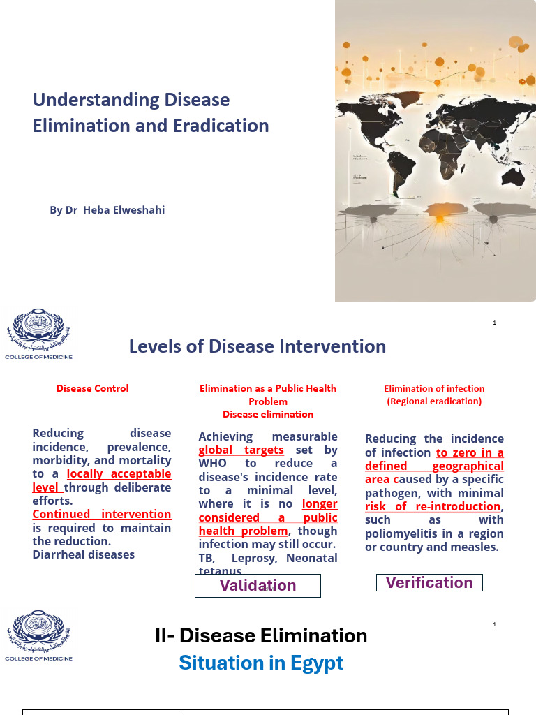 Understanding Disease Control and Elimination Strategies | PDF ...