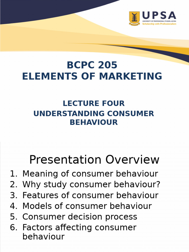 Lecture 4 | PDF | Consumer Behaviour | Behavior