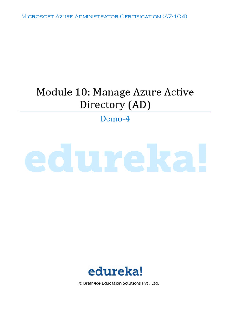 1202 m10 Demo4 v1 E4u Rl6ol94l | PDF | Active Directory | Microsoft Azure