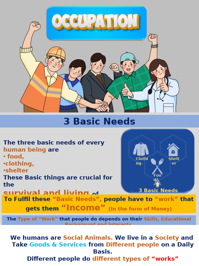 OCCUPATION | PDF | Goods | Health Professional