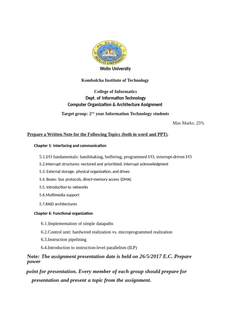 IT Students: Comp Org Assignment | PDF