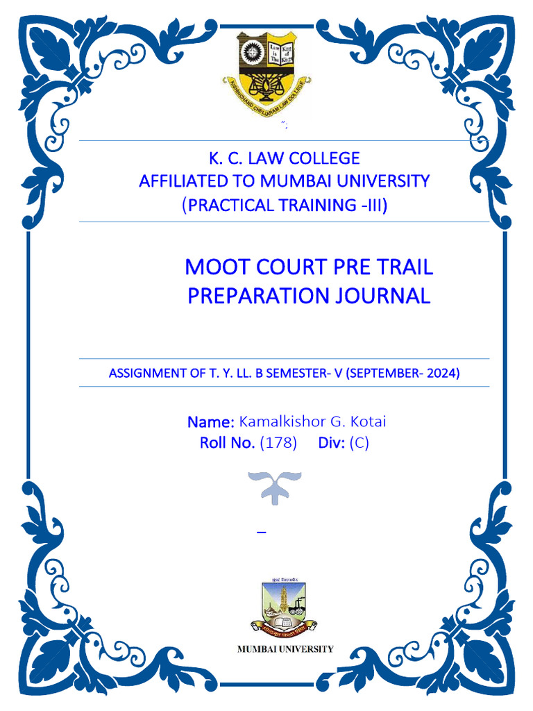 Practical Training - III Criminal Memorial | PDF | Justice | Crime ...