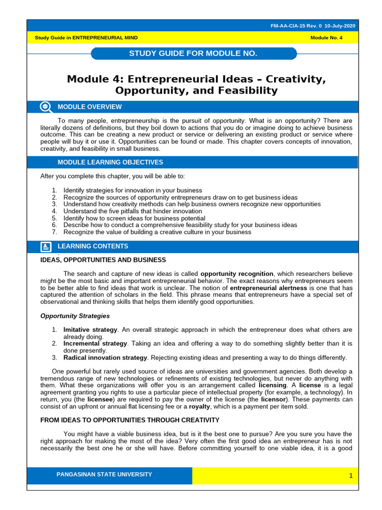 Entrepreneurship Study Guide | PDF | Entrepreneurship | License