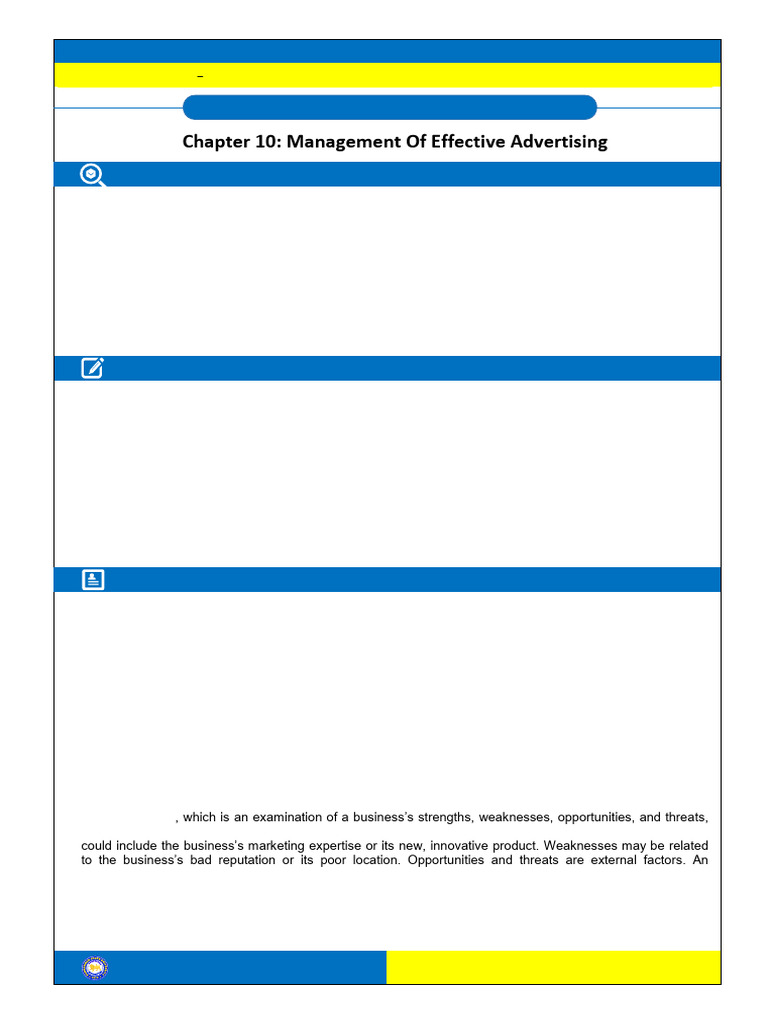 Advertising and Sales Promotion Study Guide Module 10 | PDF ...