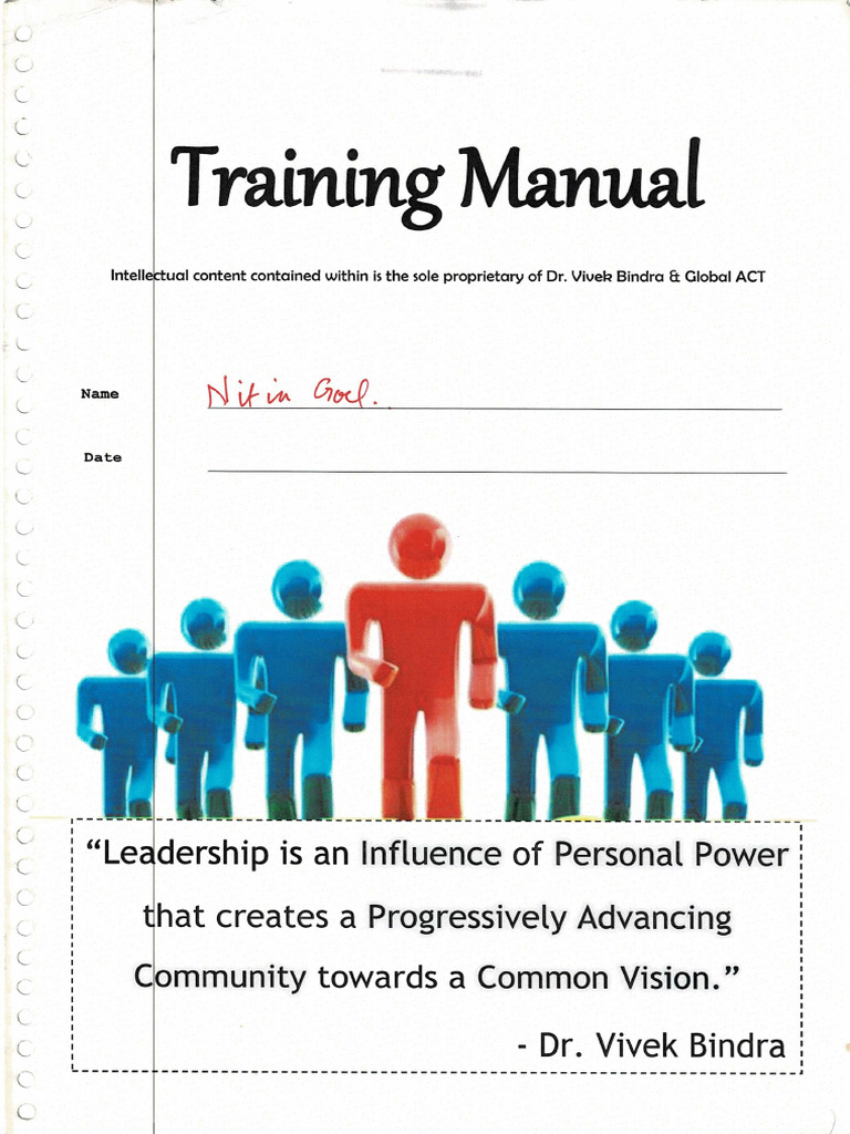 TRAINING MANNUAL | PDF